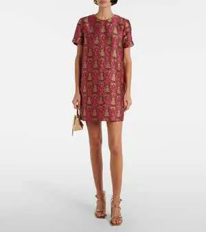 La DoubleJ Herald Jacquard Mini Swing Minidress