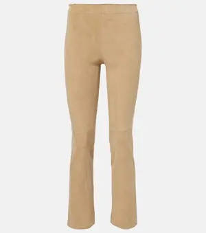 Stouls Jp Twenty Flared Suede Leggings - Beige