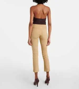 Stouls Jp Twenty Flared Suede Leggings - Beige