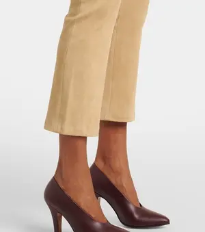 Stouls Jp Twenty Flared Suede Leggings - Beige