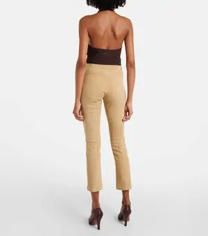 Stouls Jp Twenty Flared Suede Leggings - Beige