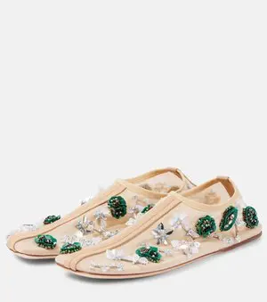 Christopher Esber Embla Embellished Ballet Flats - Beige