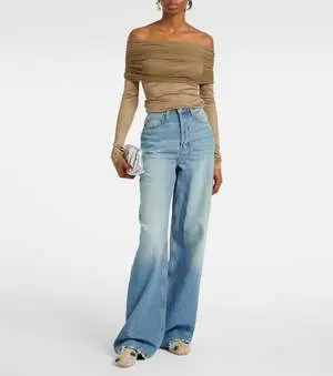 Christopher Esber Sonora Veiled Ruched Top