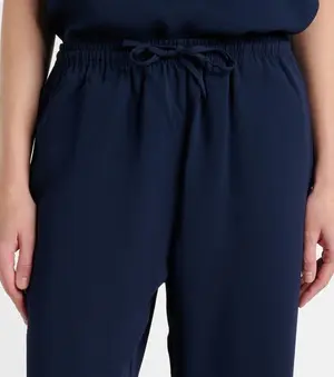 Asceno Aurelia Crêpe Straight Pants - Blue