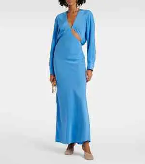 Christopher Esber Cutout Silk Maxi Dress