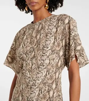 Isabel Marant Étoile Keany Printed Silk-blend Midi Dress - White