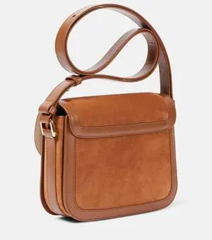 A.p.c. Grace Small Leather And Suede Bag