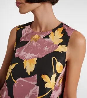La DoubleJ La Scala Feather-trimmed Top - Multicoloured