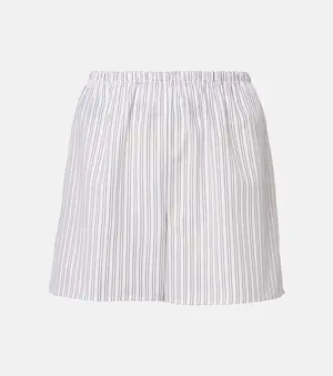 Asceno Cairo Striped Cotton-blend Shorts