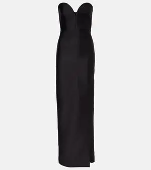 Roland Mouret Strapless Taffeta Gown - Black