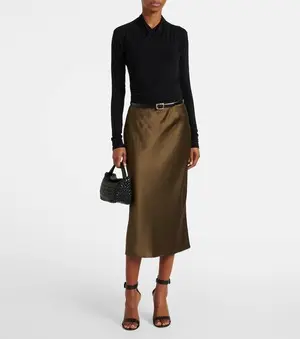 Vince Fixed Wrap Top - Black