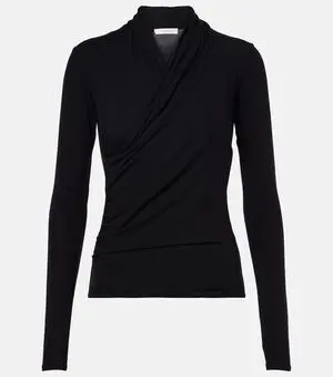 Vince Fixed Wrap Top - Black