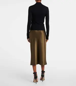 Vince Fixed Wrap Top - Black