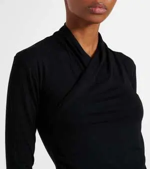 Vince Fixed Wrap Top - Black