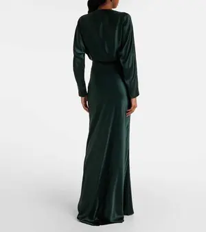 THE SEI Silk Satin Wrap Gown