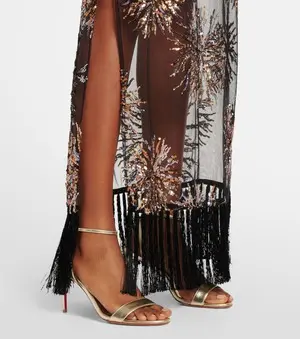 TALLER MARMO Nina Soleil Sequined Maxi Dress