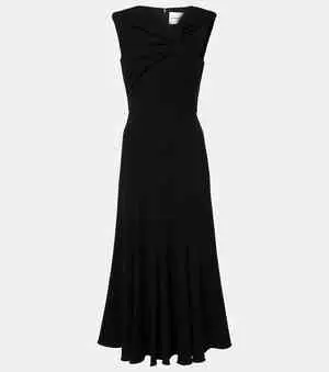 Roland Mouret Gathered Cady Midi Dress