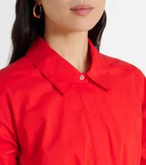 Simkhai Jazz Cotton-blend Midi Shirt Dress - Red