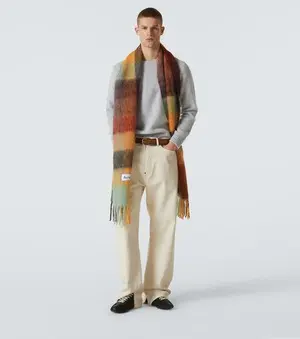 Acne Studios Vally Alpaca-blend Checked Scarf