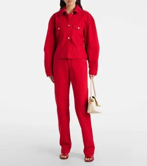 Jacquemus Denim Jacket - Red