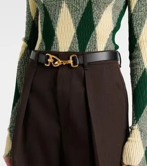 Burberry Equestrian Leather Belt