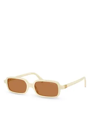 Miu Miu Regard Rectangle 52mm Sunglasses Brown/white
