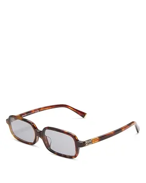 Miu Miu Regard Rectangle 52mm Sunglasses Gray