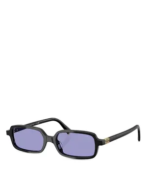 Miu Miu Regard Rectangle 52mm Sunglasses Purple/black