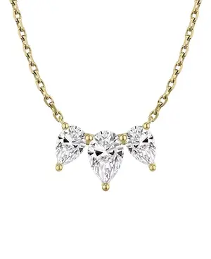 VRAI Arc Necklace With 2.0ctw Pear Lab Grown Diamonds - K Yellow Gold
