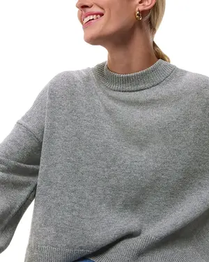Whistles Split Back Sweater - Dark Grey