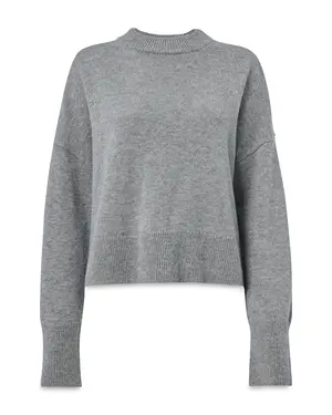 Whistles Split Back Sweater - Dark Grey