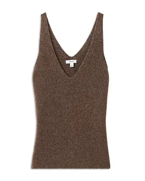REISS Mika Metallic Tank Top