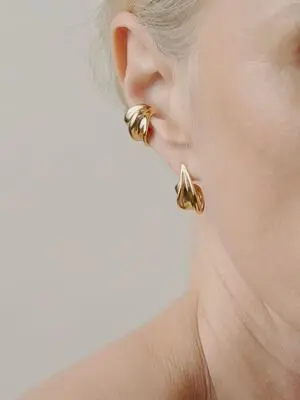 OTIUMBERG Wave Earrings - Gold