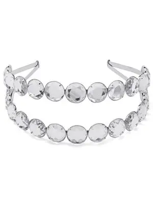 JIMMY CHOO Double Row Headband - Silver