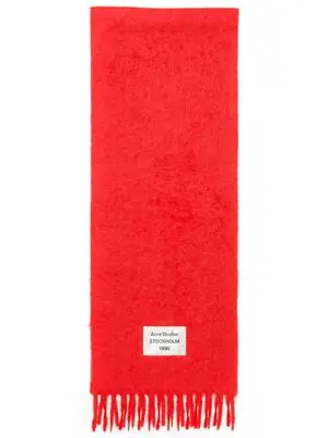 Acne Studios Fringed Scarf - Red