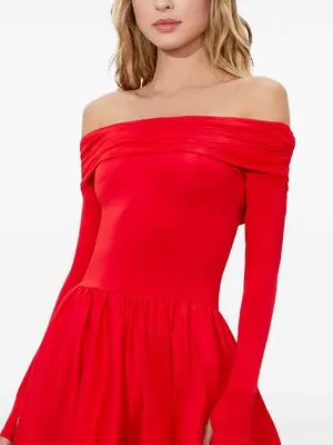 Alice + Olivia Chara Midi Dress - Red | Editorialist
