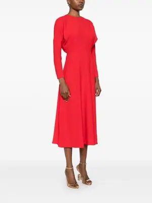 NISSA A-line Crepe Midi Dress