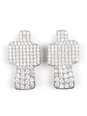 JULIETTA Crossroads Clip-on Earrings - Silver
