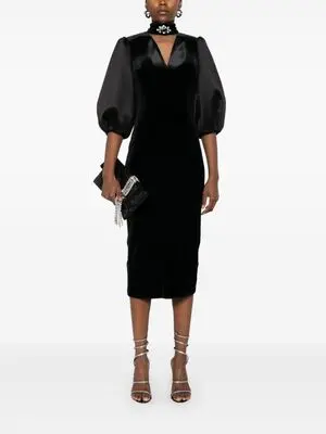 NISSA Velvet Midi Dress
