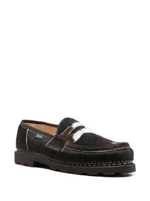 Paraboot Reims Cow Print Loafers - Brown