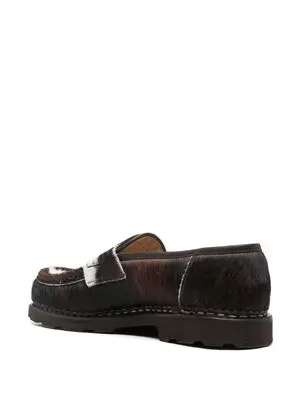 Paraboot Reims Cow Print Loafers - Brown