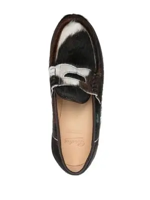 Paraboot Reims Cow Print Loafers - Brown