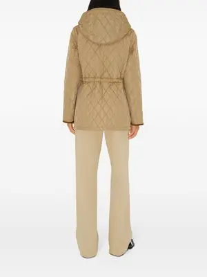 Burberry Quilted Parka - Neutrals
