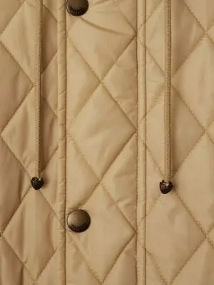 Burberry Quilted Parka - Neutrals