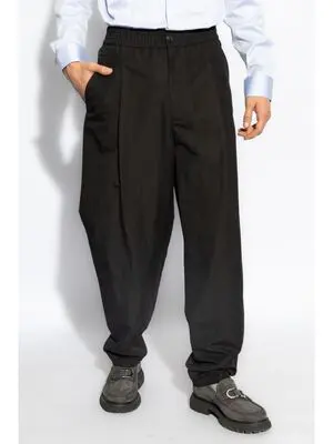 Giorgio Armani Pleat-detail Trousers - Black
