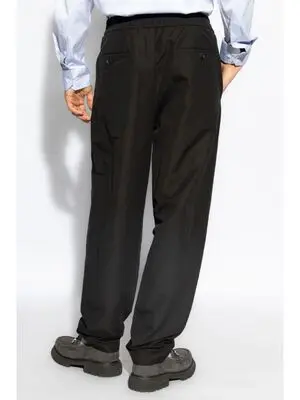 Giorgio Armani Pleat-detail Trousers - Black