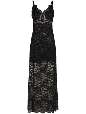 Rabanne Lace Maxi Dress - Black