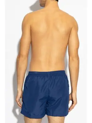 Paul Smith Logo-patch Swim Shorts - Blue