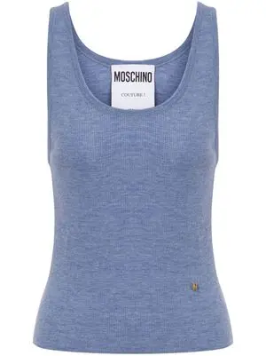Moschino Fine-ribbed Top - Blue