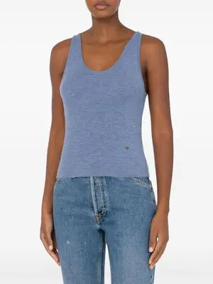 Moschino Fine-ribbed Top - Blue